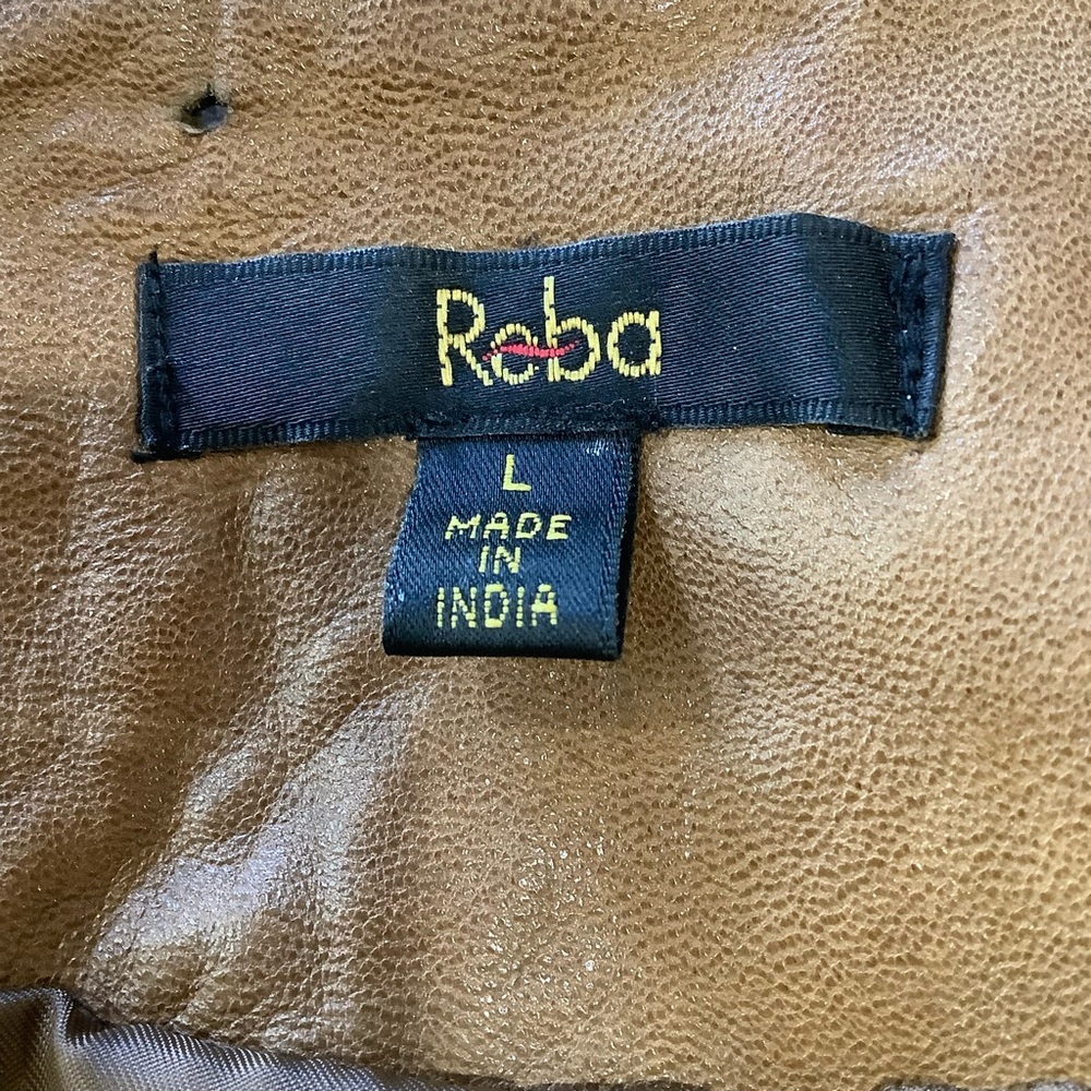 Reba Brown Studded Leather Jacket - Gem